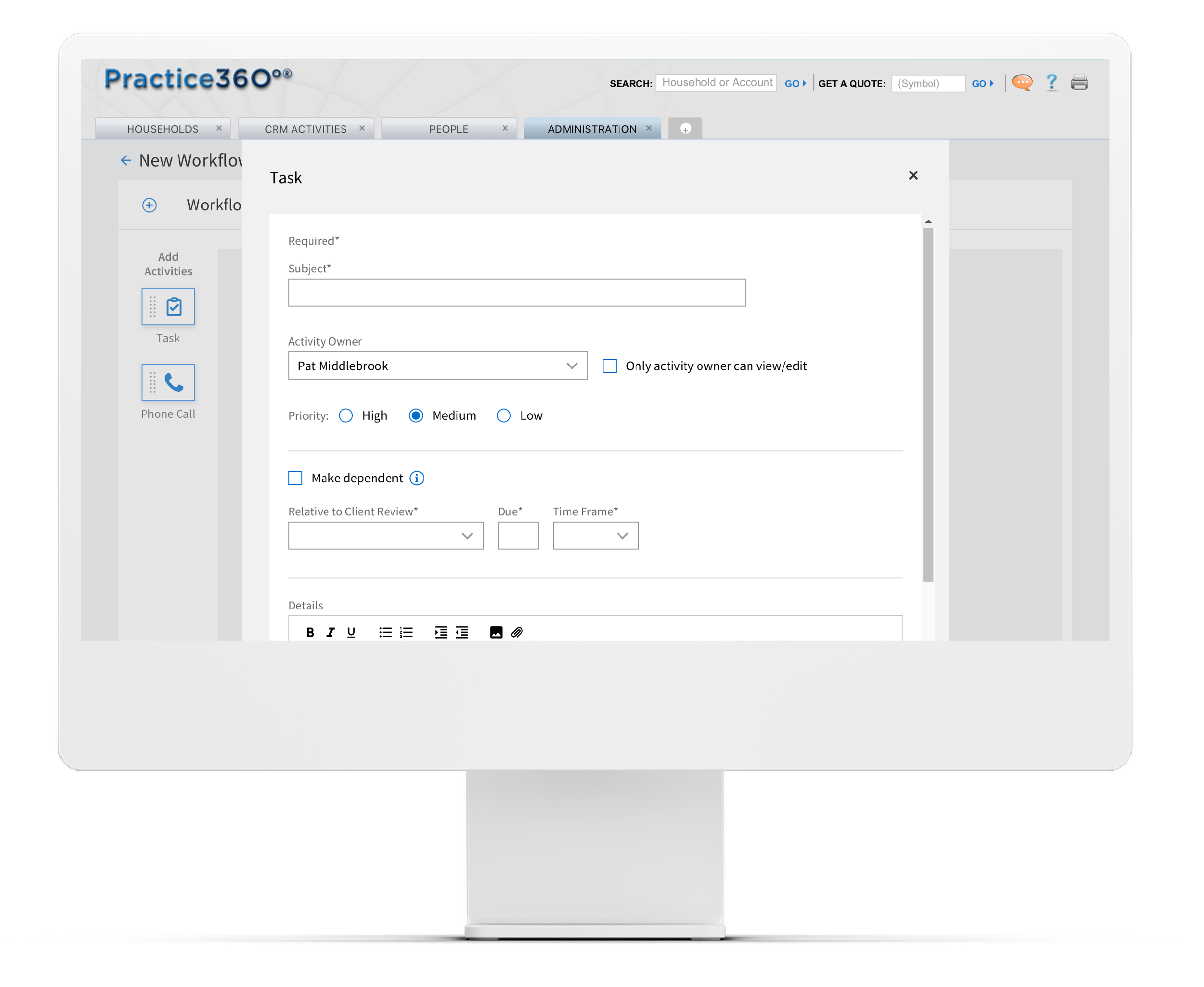Increase efficiency with dependent workflows | Advisor360°