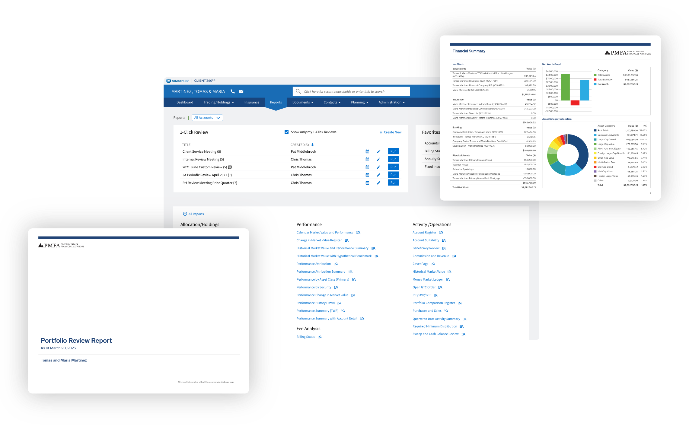 Reporting | Wealth management reporting | Advisor360°